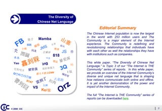 Q3 WP Topic Three-The Diversity of Chinese Net Language | PDF | Internet | Computing