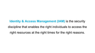 Identity Access Management 101 | PPTX | Cloud Computing | Internet
