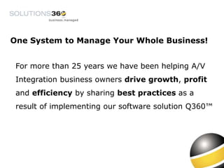 Q360 Overview and Screenshots | PPSX