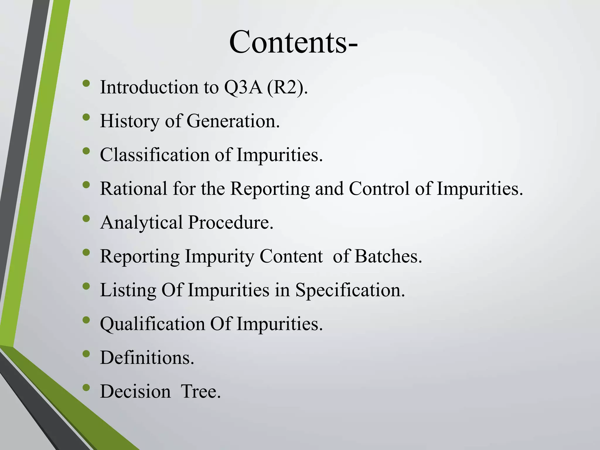 Q3A(R2) IMPURITIES IN NEW DRUG SUBSTANCES | PPTX