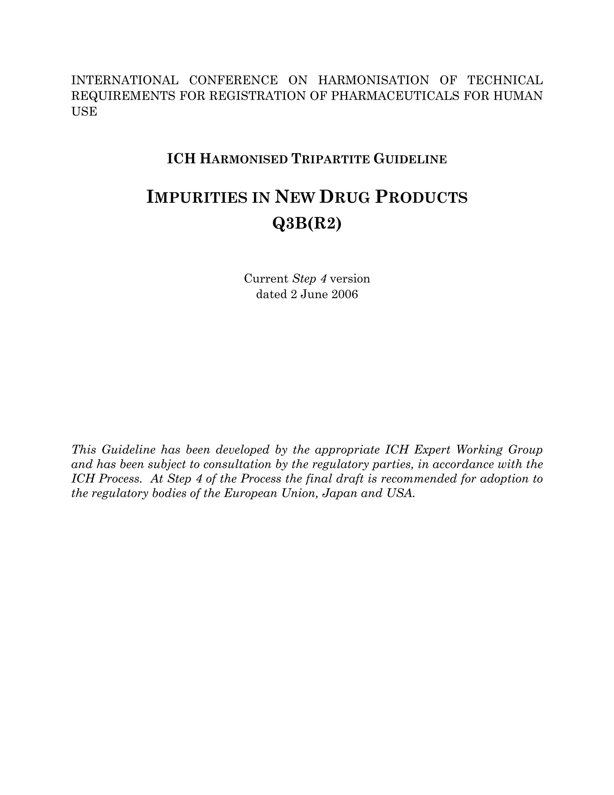 Q3 B R2 ICH Guideline | PDF