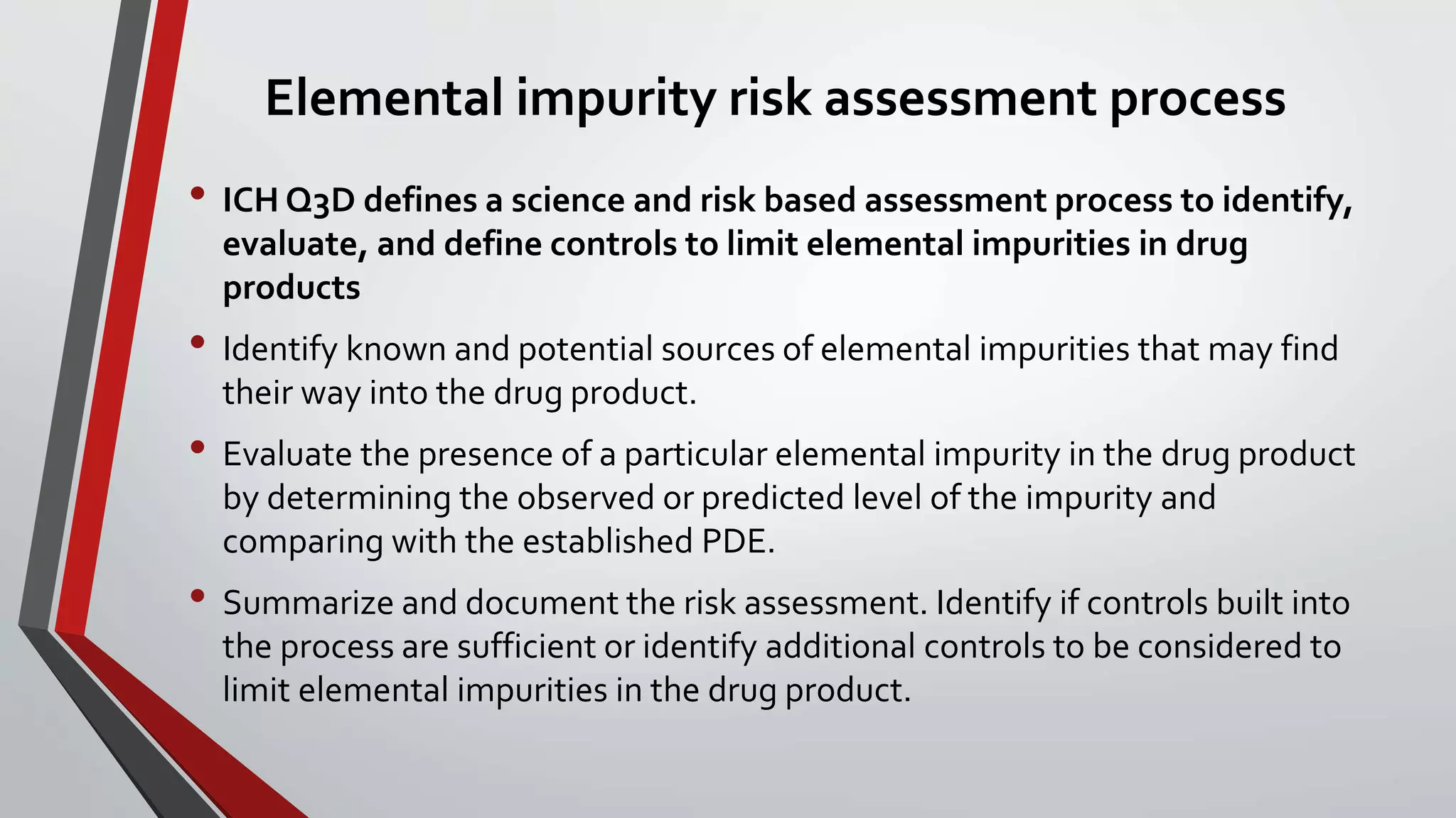 Q3D Guideline For Elemental Impurities | PPTX