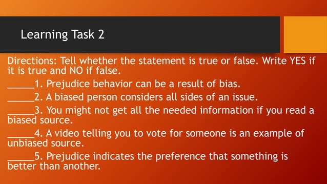 Quarter 3 Differentiating Biases from Prejudices (Part 2).pptx | Education