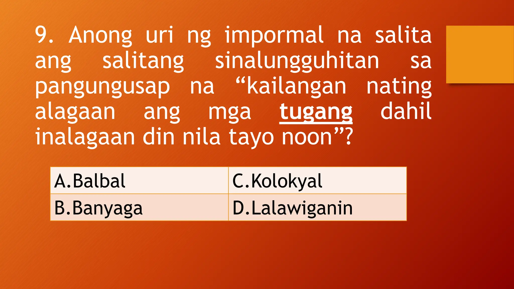 Q3 IMPORMAL NA KOMUNIKASYON FILIPINO 8 IKATLONG MARKAHAN | PPTX