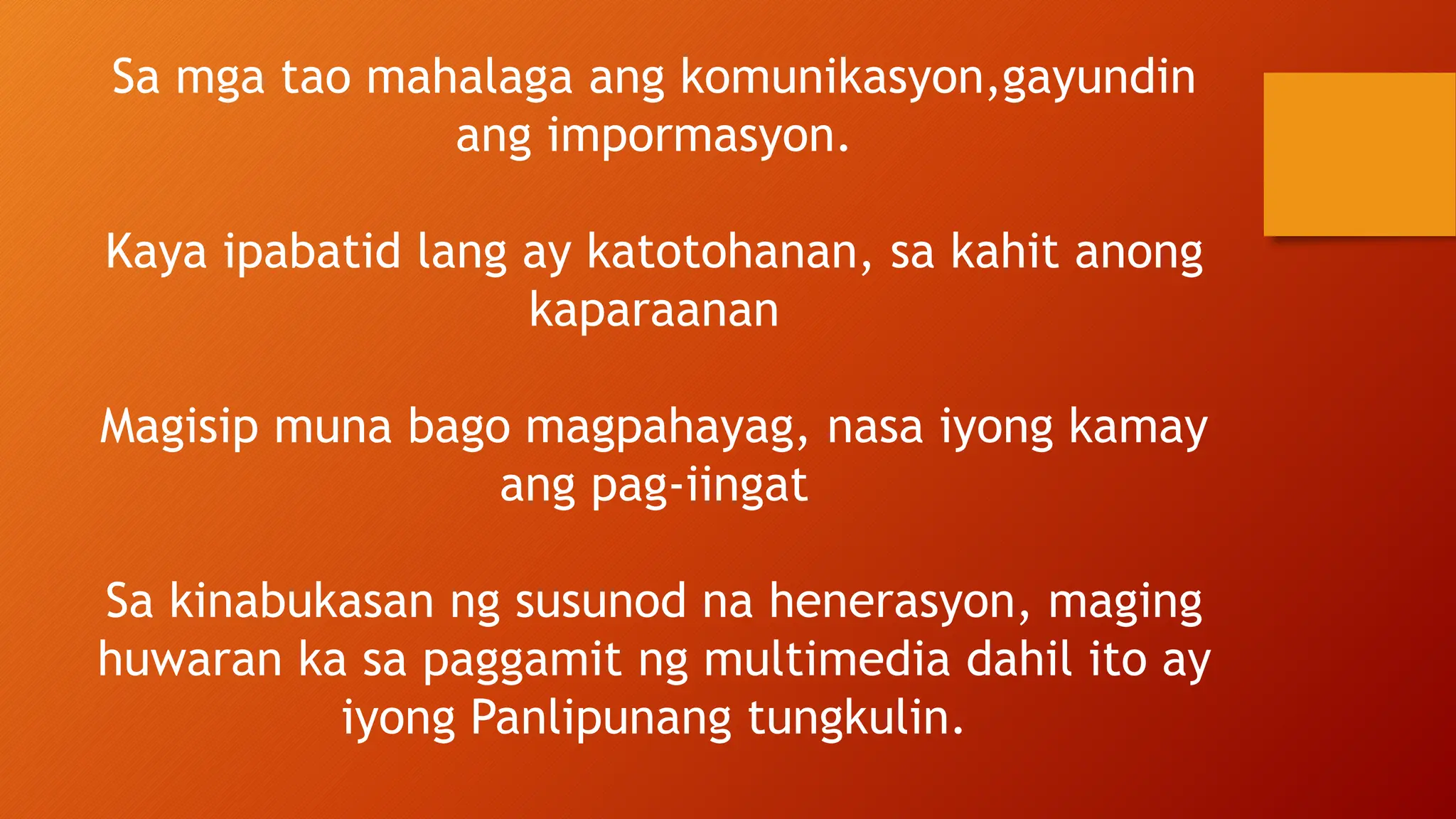 Q3 IMPORMAL NA KOMUNIKASYON FILIPINO 8 IKATLONG MARKAHAN | PPTX