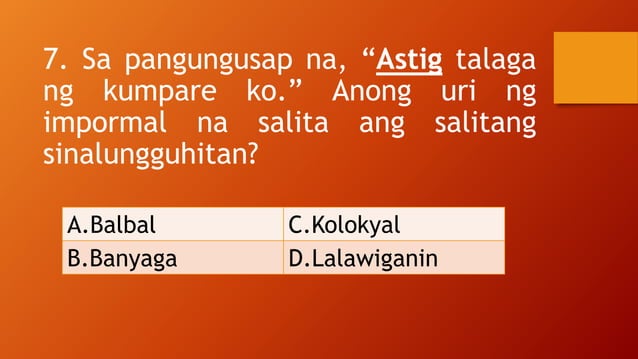 Q3 IMPORMAL NA KOMUNIKASYON FILIPINO 8 IKATLONG MARKAHAN | PPTX