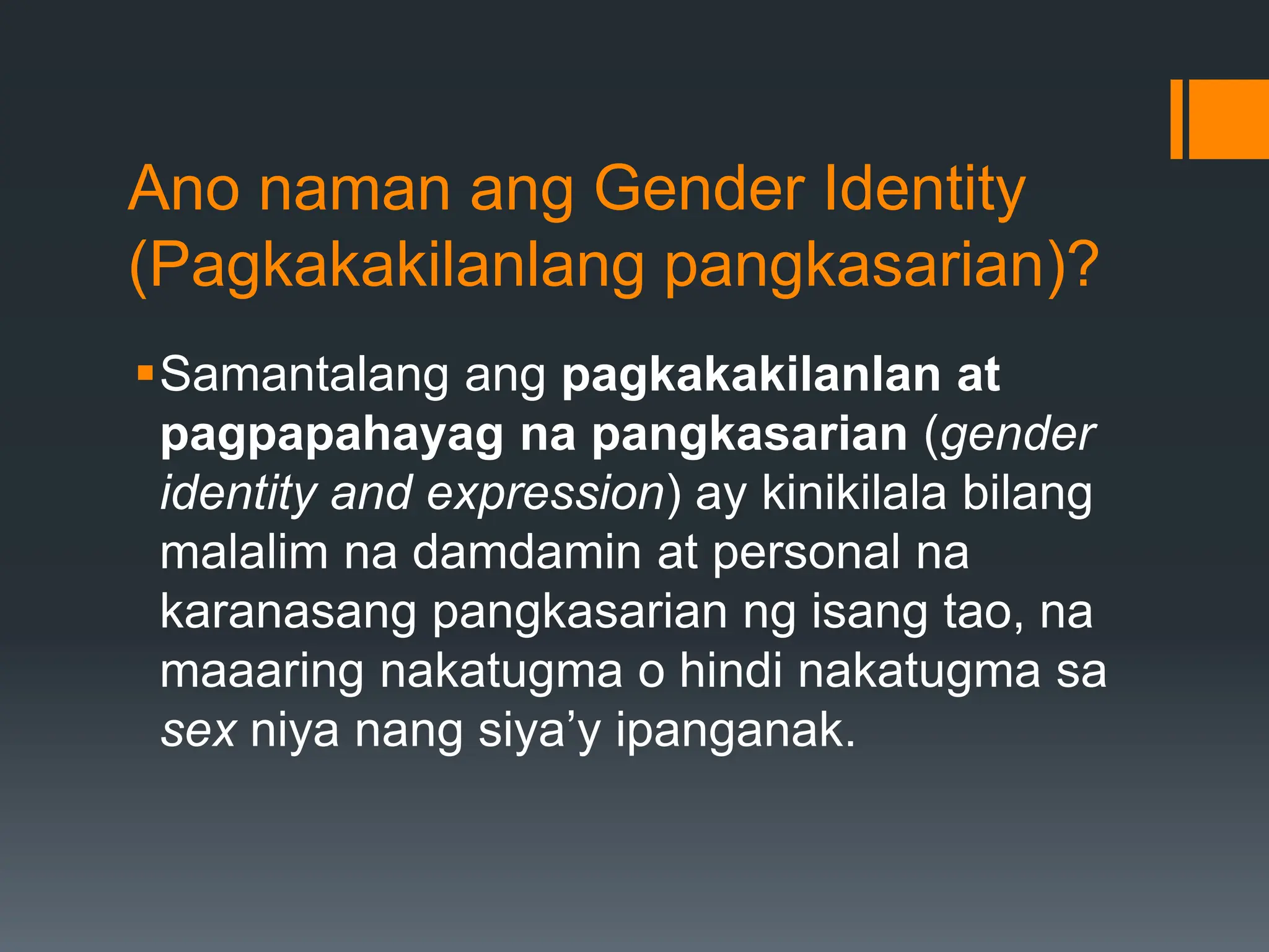 Ikatlong Markahan, Aralin 1: Kasarian at Gender AP 10.pptx