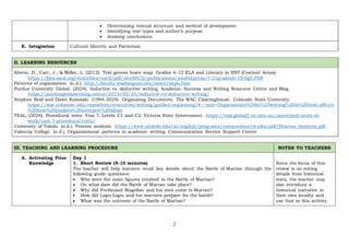 english week 6 lesson examplar for week 6 | PDF