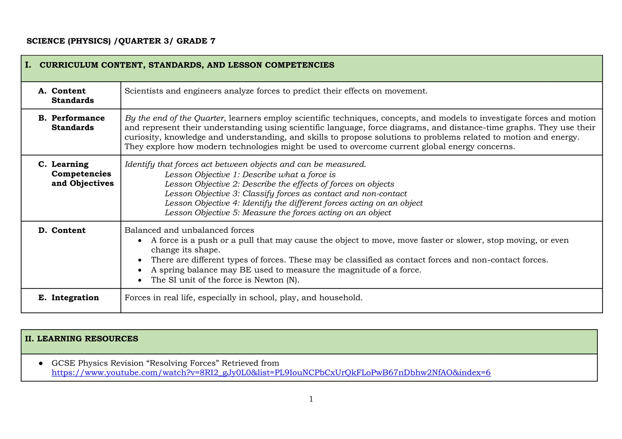 Q3_LE_Science 7_Lesson 1_Week 1.pdf grade 7 | PDF