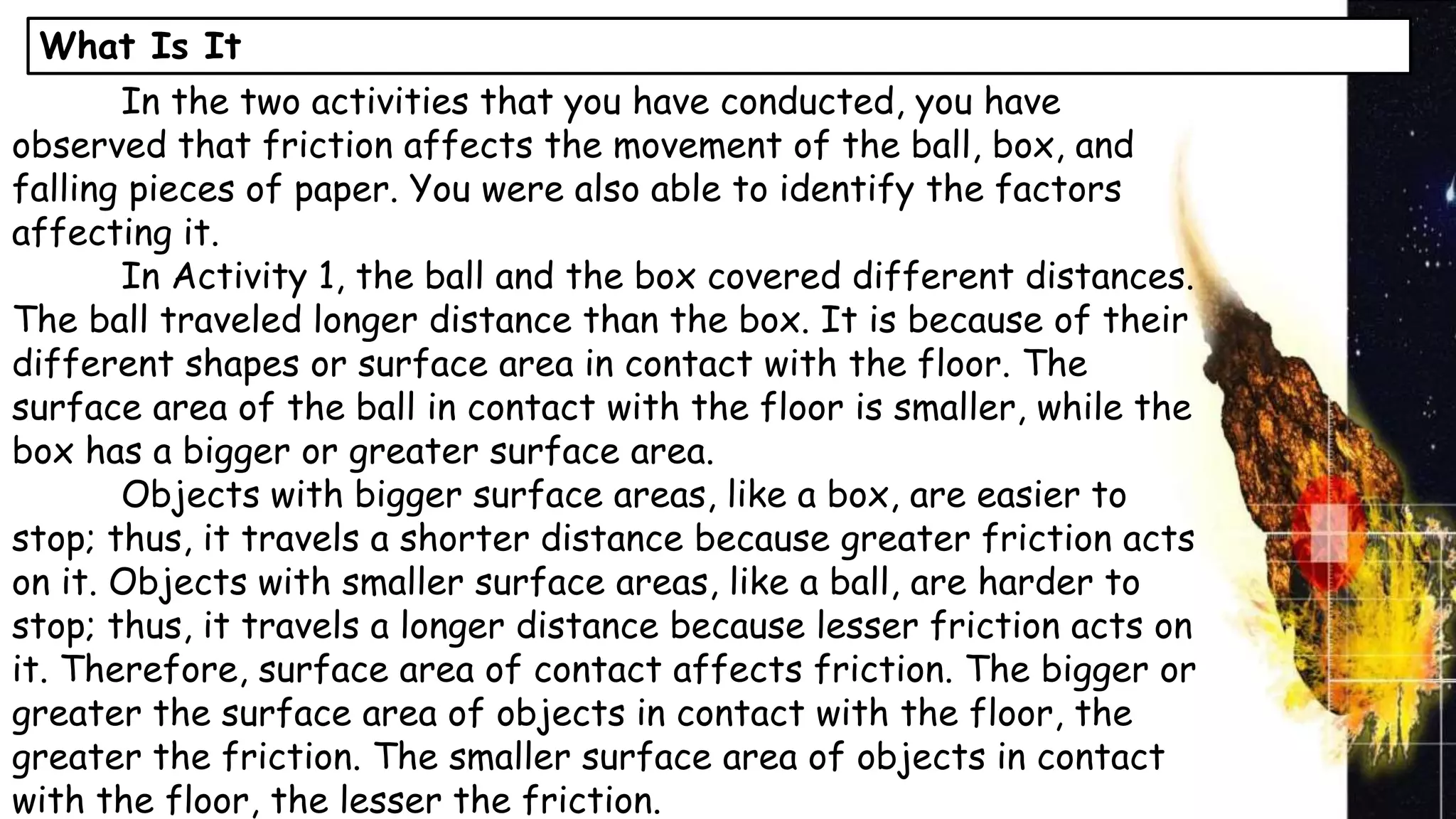 Q3 Lesson 5 How Friction Affects Moving Objectspptx Physics Science