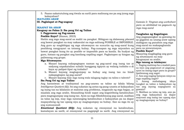 Q3_LE_VE7_Lesson 1_Week-1.pdf importants | PDF