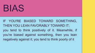 Quarter 3- Module - Grade 9- Bias & Prejudice | PPTX