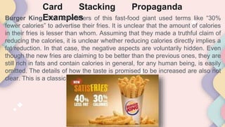 Card Stacking Propaganda 2022