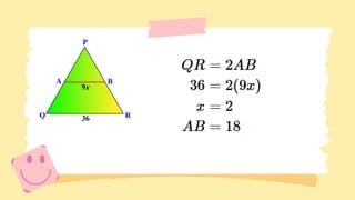 the midline theorem in mathematics for grade 9 | PPTX