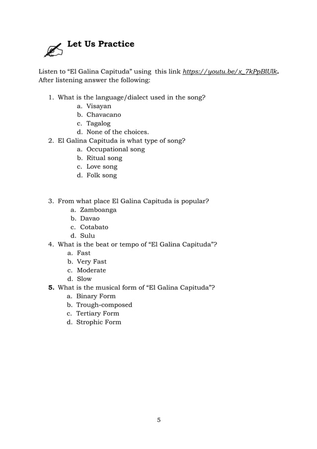 Q3 music 7 module 1 | PDF | Music | Entertainment
