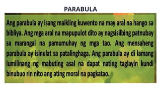 Kwarter 3 PARABULA..FILIPINO9.pptx...... | PPTX