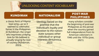 Q3 PPT_MUSIC ARTS 7 (Theme: “Nationalistic Music and Arts in the Post ...