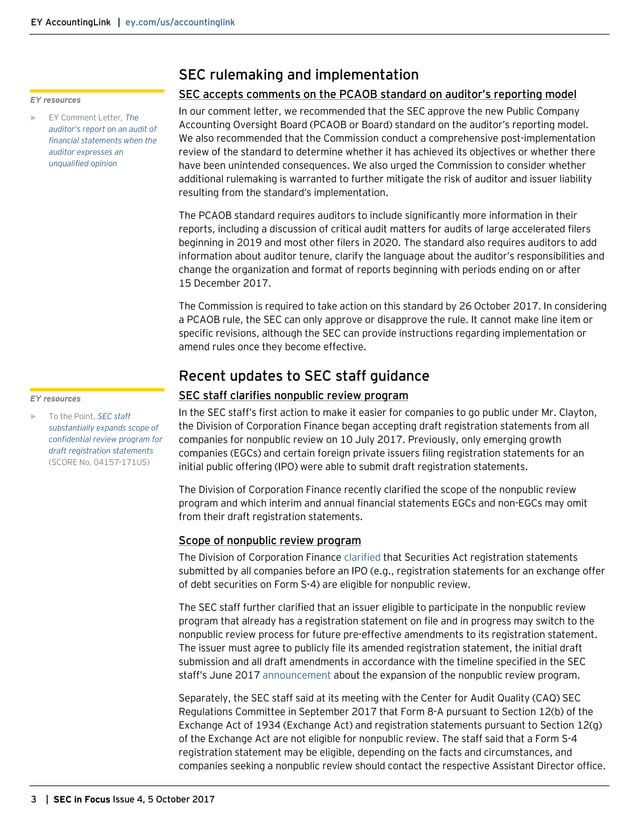Q3 SEC in Focus (EY publication) | PDF | Free Download