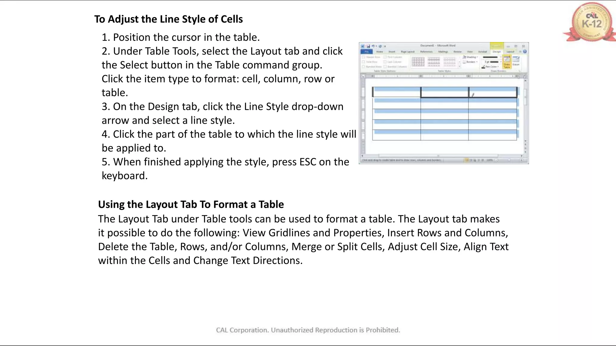 MS Word Tables | PPTX