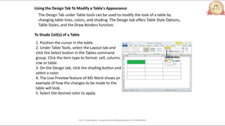 MS Word Tables | PPTX