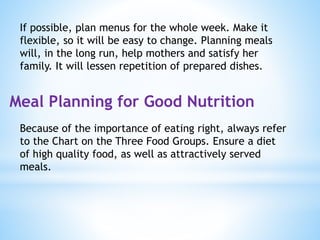 Planning meals | PPTX