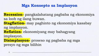 Araling Panlipunan 9 3rd Quarter Implasyon | PPTX