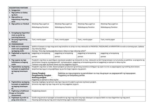 Q3_W6 DAILY LESSON LOG EDUKASYON SA PAGPAPAKATAO 5 | PPT