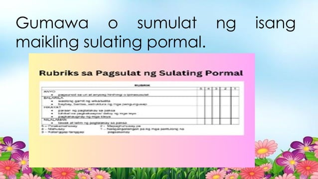 Q3 W7-FILIPINO 5.pptx Filipino 5 pagsulat ng isang sulating pormal at ...