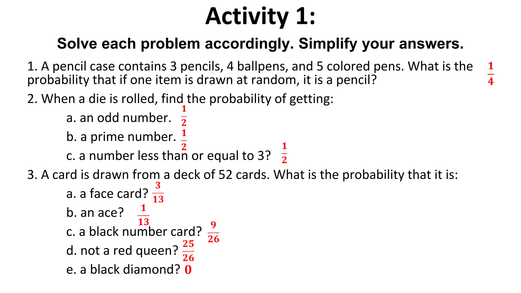 Probability Grade 10 Third Quarter Lessons | PPTX