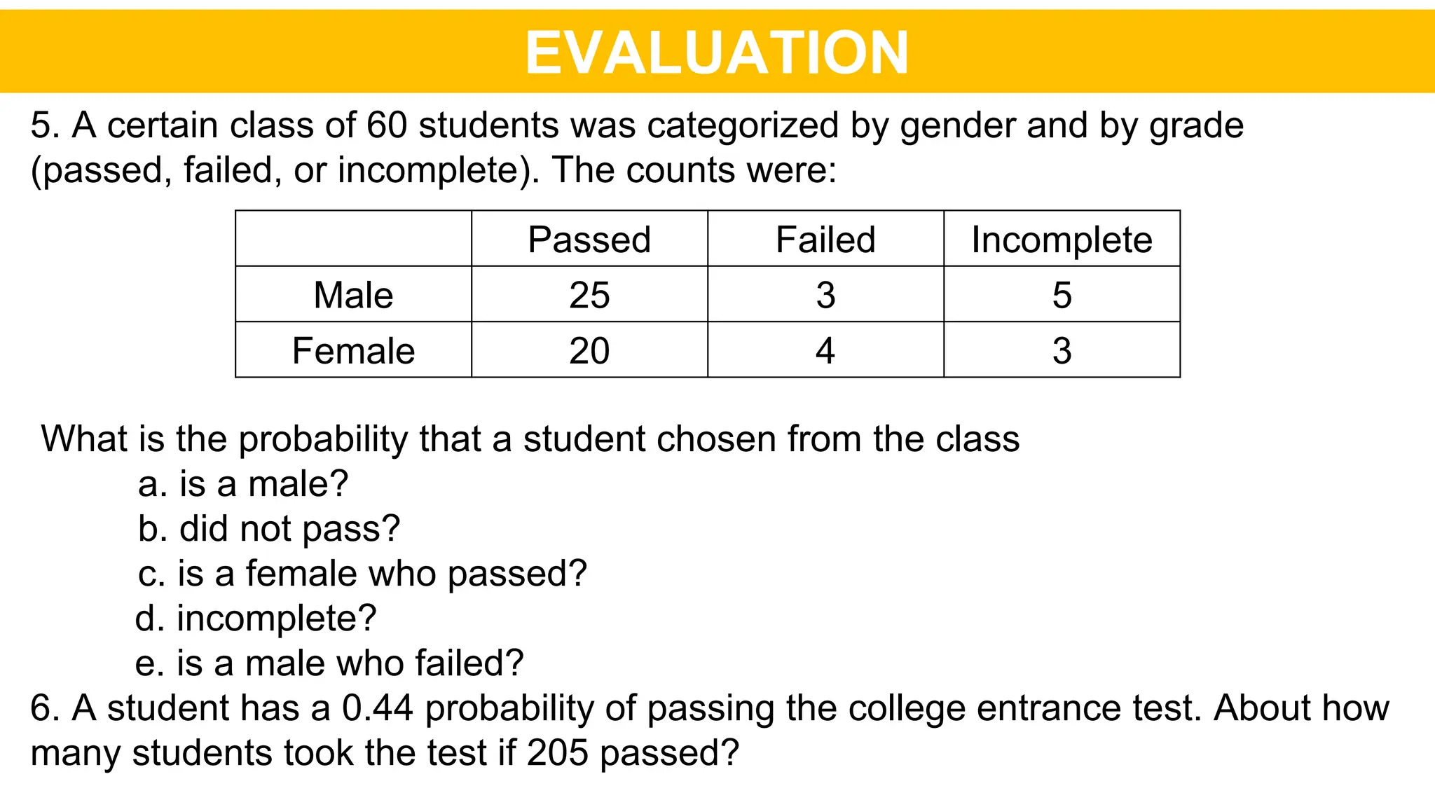 Probability Grade 10 Third Quarter Lessons | PPTX