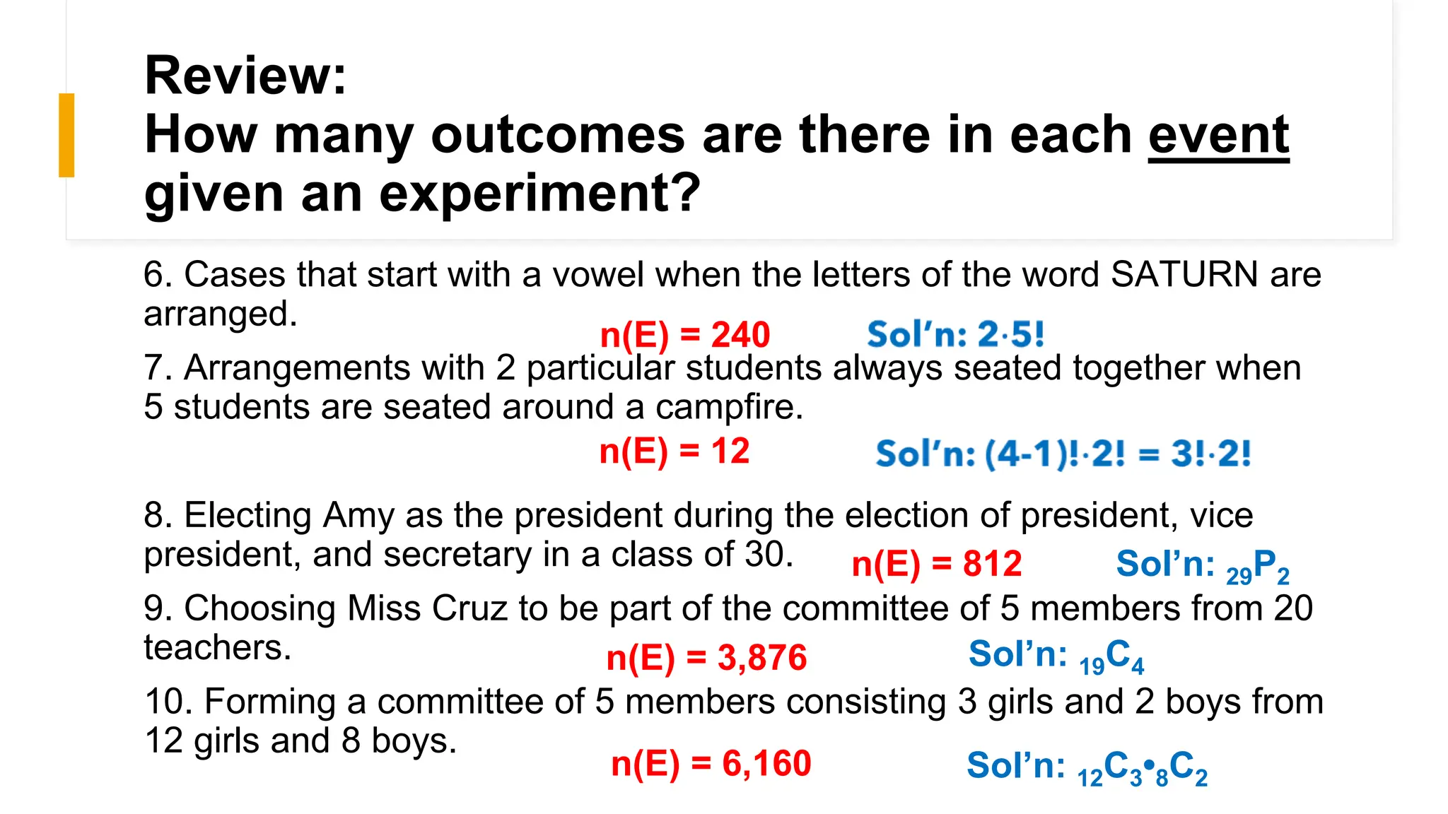 Probability Grade 10 Third Quarter Lessons | PPTX