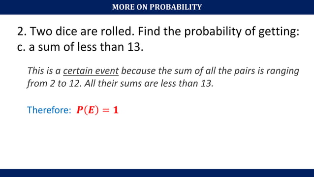 Probability Grade 10 Third Quarter Lessons | PPTX | Physics | Science