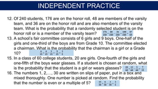 Probability Grade 10 Third Quarter Lessons | PPTX