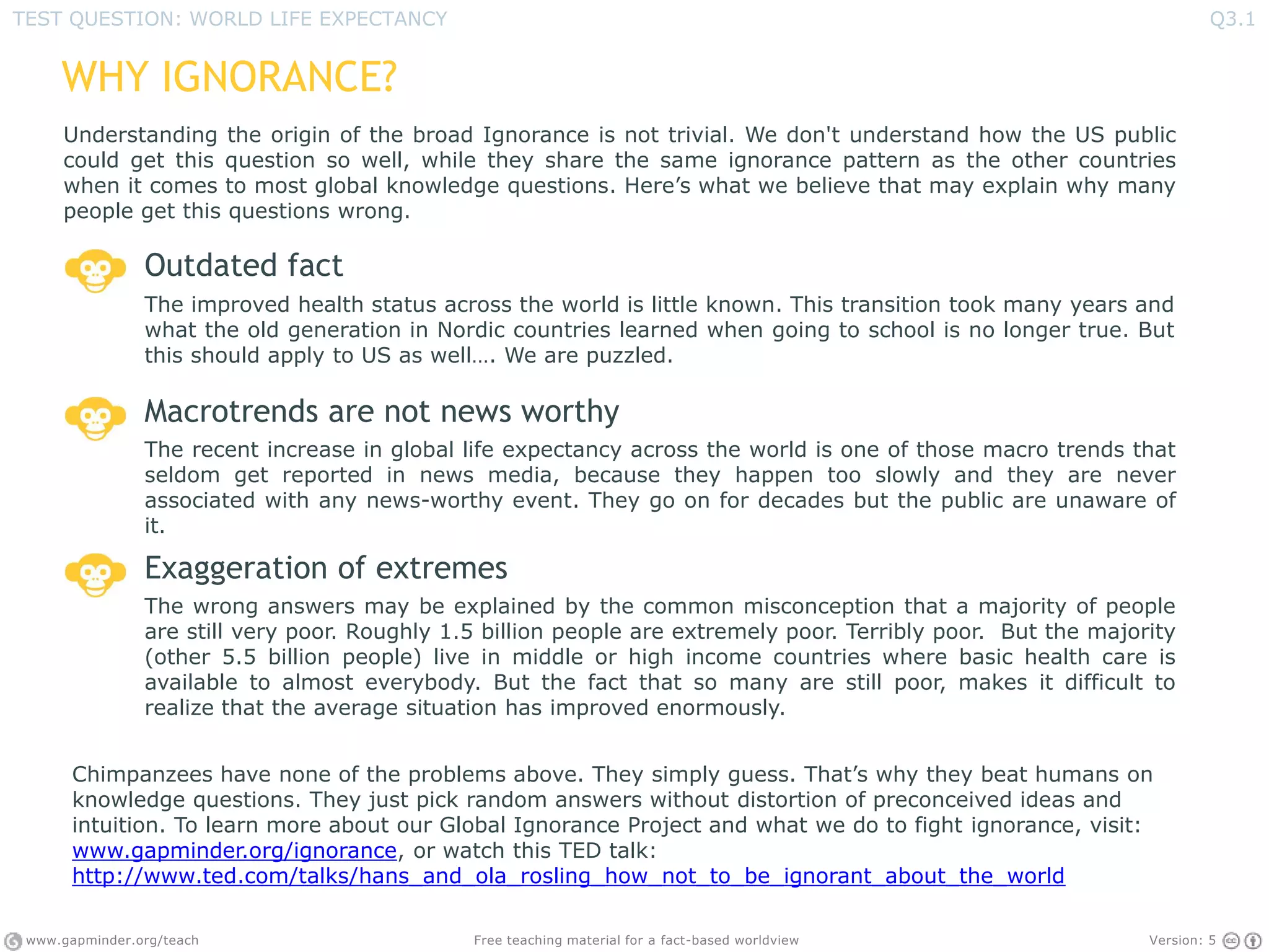 Test Question 3: World Life Expectancy | PPTX