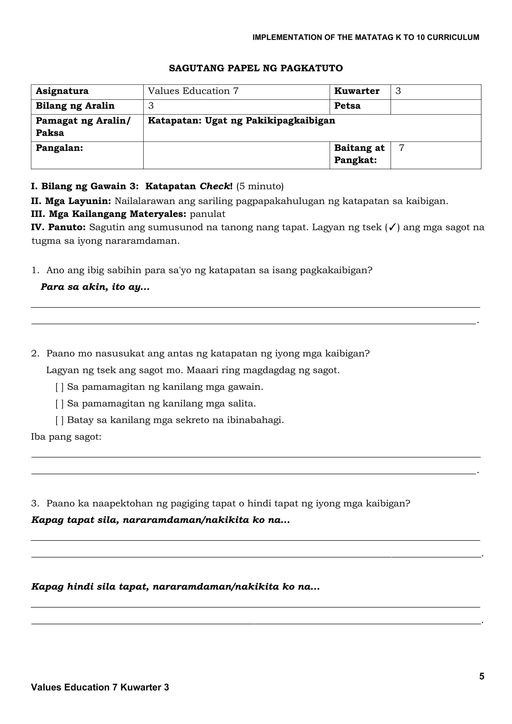 Q3_WS_VE7-Lesson-3_Week-4.pdf to develop | PDF