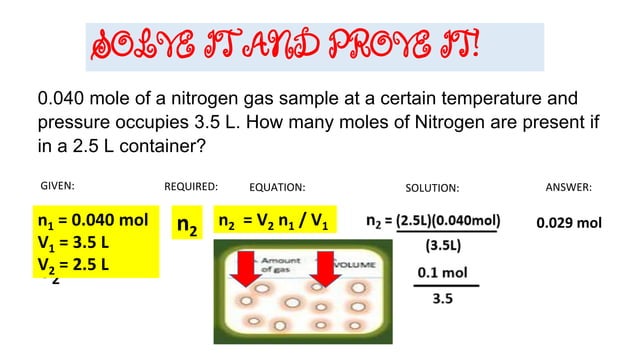 GRADE 10 SCIENCE - GAS LAW-AVOGADROS LAW | PDF