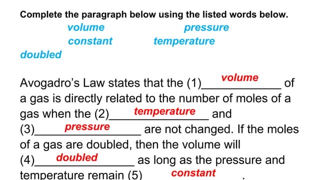 GRADE 10 SCIENCE - GAS LAW-AVOGADROS LAW | PDF
