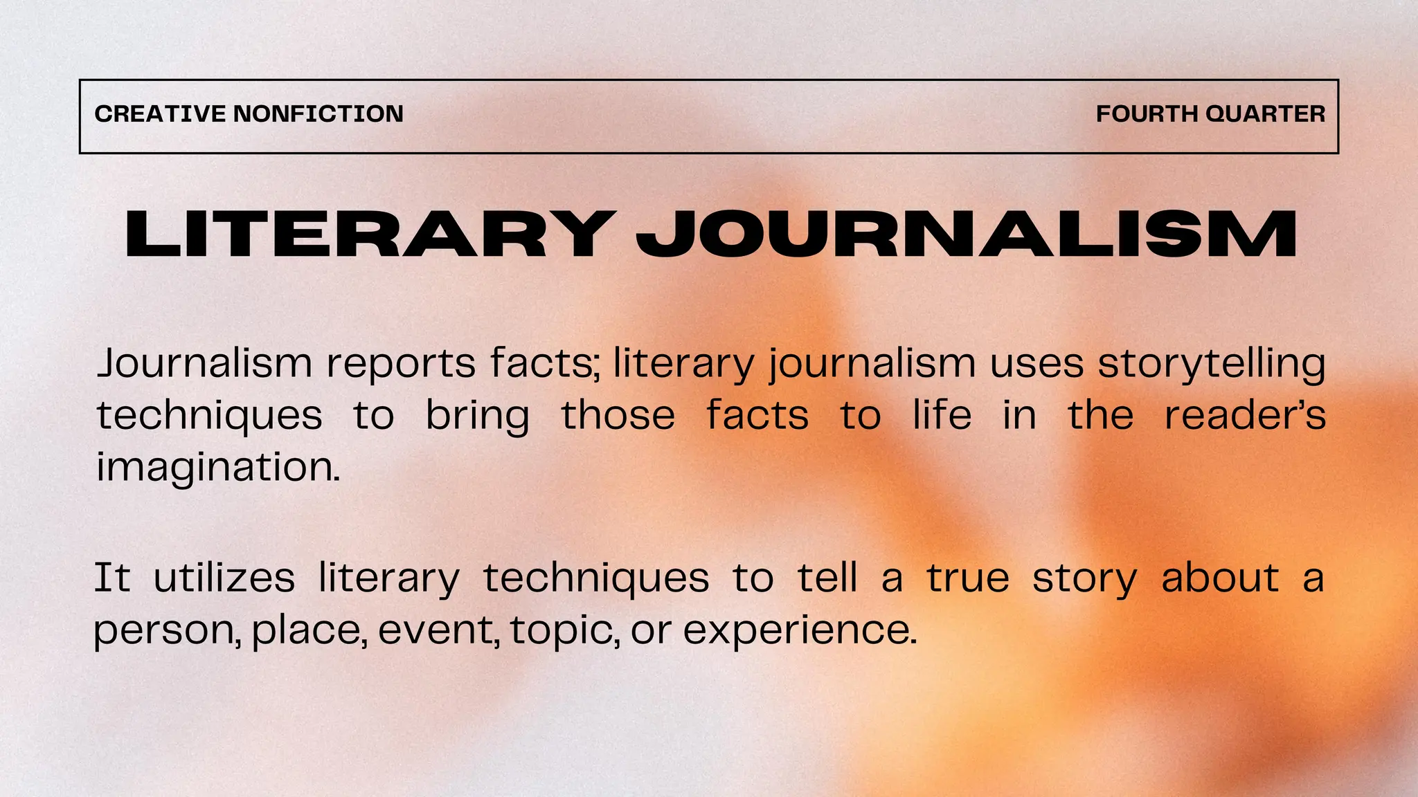 -Literary-Journalism in the field of CNF | PDF