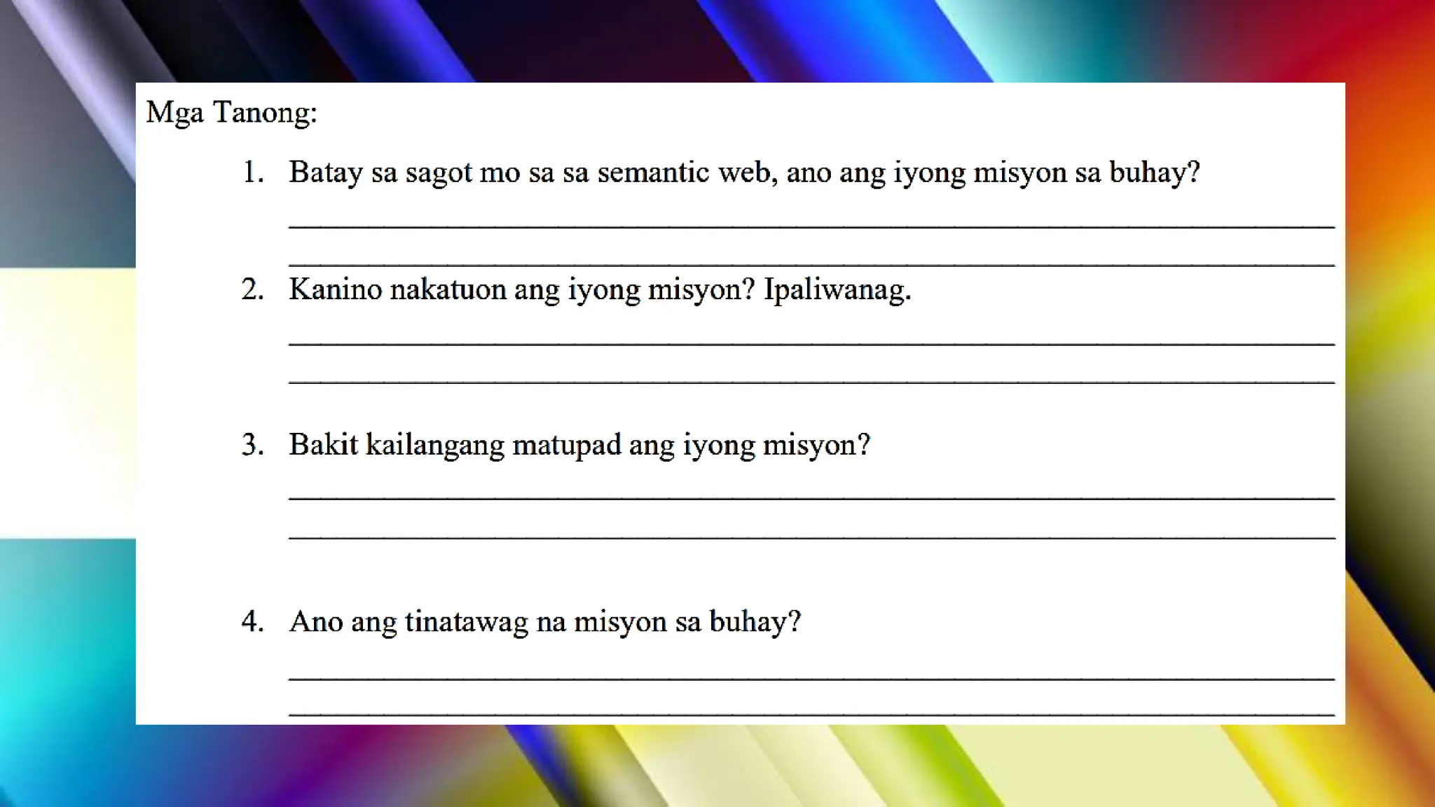 Q4-ESP9-MODULE 14-PERSONAL NA PAHAYAG NG MISYON SA BUHAY | PPTX