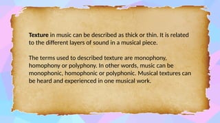 Q4 - Mapeh 6 Music - Lesson 6 - Texture - pp 355 - 357.pptx