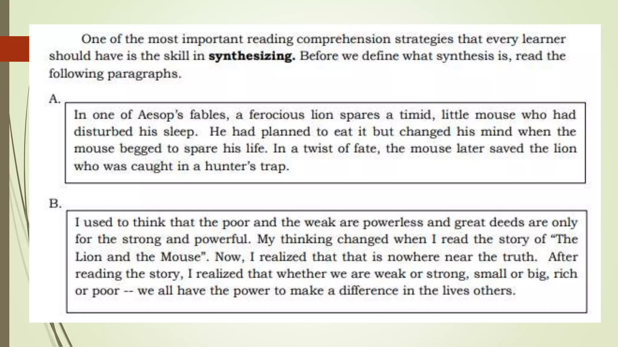 Q4 Module 3 Synthesizing Informationpptx