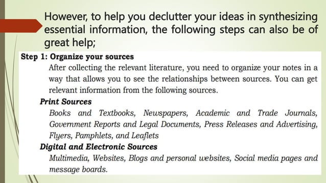 Q4 Module 3 Synthesizing Informationpptx