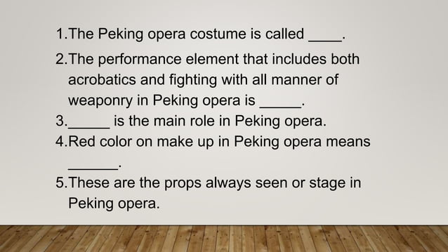 Q4-PPT-Arts 8_Lesson 1 (Chinese Peking Opera).pptx | Opera | Fine Art