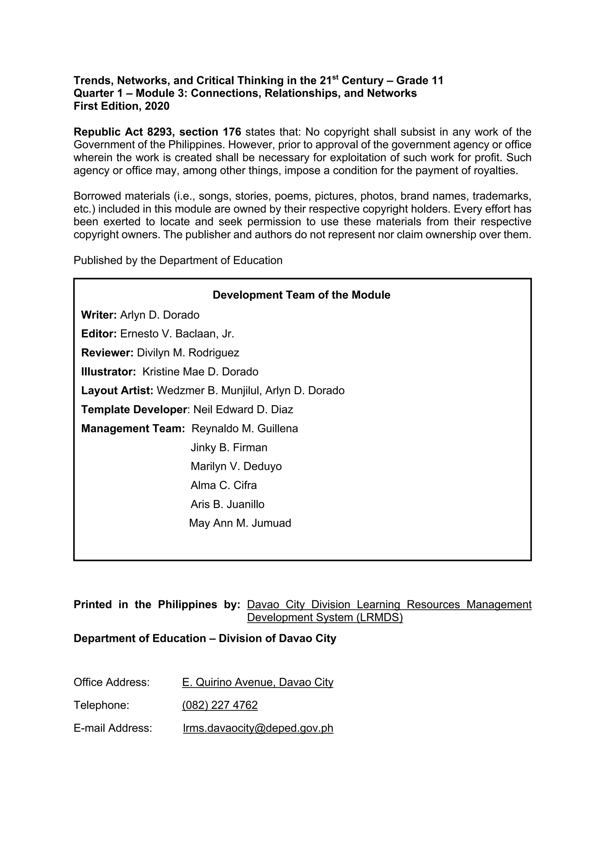 Q4-Trends-Networks-Module-3.pdfqquater days sheets123456789 | PDF