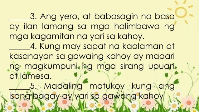 Q4-W1-EPP-5.pptx kaalaman at kasanayan sa Gawaing kahoy | PPTX