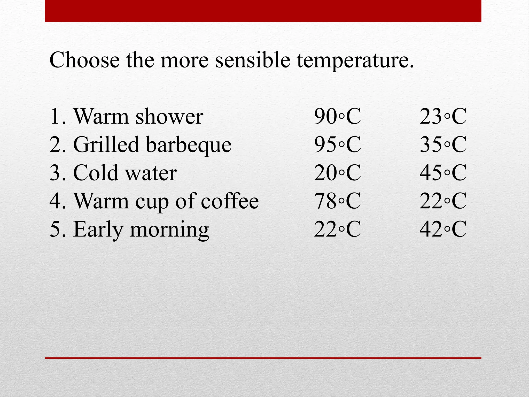 Math lesson: Temperature inside the classroom | PPTX
