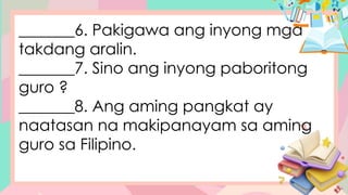 Q4-W7-FILIPINO 5-Pag-alala sa mga Nakaraang Aralin para sa Ikaapat na ...