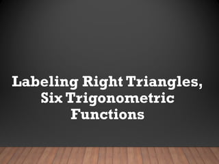 Math 9_ Labeling right triangles of Trigonometric | PPT