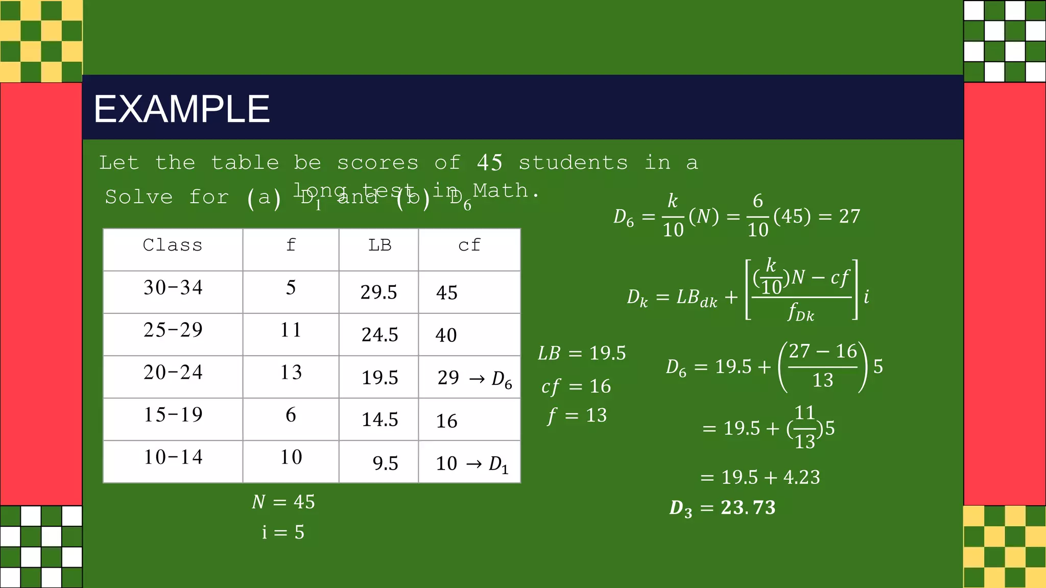QUARTILE AND DECILE OF GROUPED DATA | PPTX