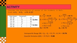 QUARTILE AND DECILE OF GROUPED DATA | PPTX